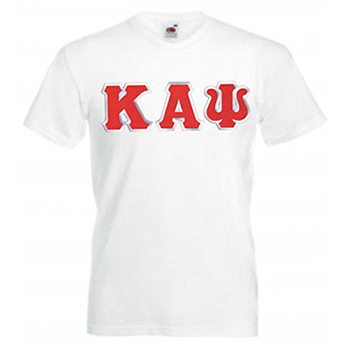 Kappa Alpha Psi Lettered V-Neck T-Shirt 2X-Large White