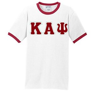 kappa alpha psi custom twill vintage ringer large white/red