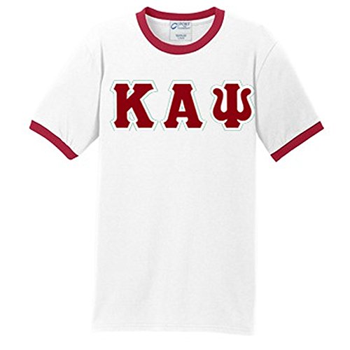 Kappa Alpha Psi Custom Twill Vintage Ringer Large White/Red