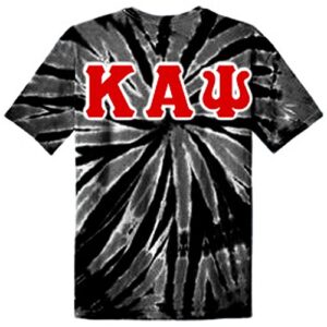 kappa alpha psi essential tie-dye lettered tee x-large black