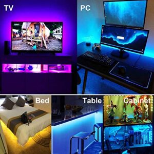 Tv Led Backlight,Maylit Pre-Cut 6.56ft Led Strip Lights for 40-60in Tv,4Pcs USB Powered Tv Lights kit with Remote,RGB Bias Lighting for Room Decor