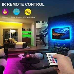 Tv Led Backlight,Maylit Pre-Cut 6.56ft Led Strip Lights for 40-60in Tv,4Pcs USB Powered Tv Lights kit with Remote,RGB Bias Lighting for Room Decor