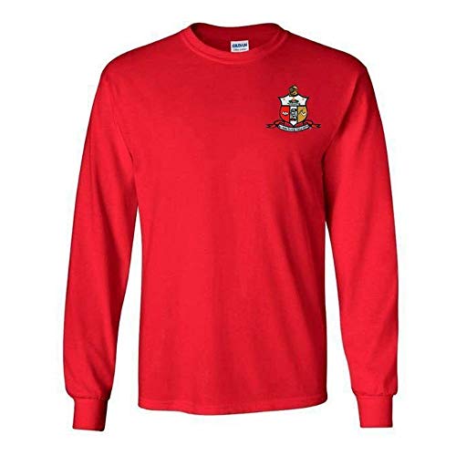 Kappa Alpha Psi Fraternity Crest - Shield Longsleeve Tee 3X-Large Red