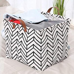 Square Storage Basket Fabric Organizer Bin for Toys,Books,Clothes,Gifts,Pets-Perfect for Home,Office,Nursery,Dorm,Shelf, Gift Baskets(Geometric)