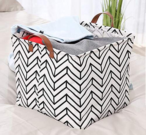 Square Storage Basket Fabric Organizer Bin for Toys,Books,Clothes,Gifts,Pets-Perfect for Home,Office,Nursery,Dorm,Shelf, Gift Baskets(Geometric)