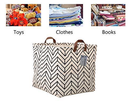 Square Storage Basket Fabric Organizer Bin for Toys,Books,Clothes,Gifts,Pets-Perfect for Home,Office,Nursery,Dorm,Shelf, Gift Baskets(Geometric)