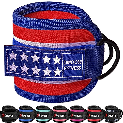 DMoose Ankle Strap for Cable Machine Attachments, Gym Ankle Cuff for Kickbacks, Glute Workouts, Leg Extensions, Curls, Booty Hip Abductors Exercise for Men and Women