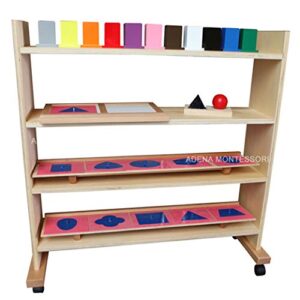 adena montessori shelving unit for metal inset material