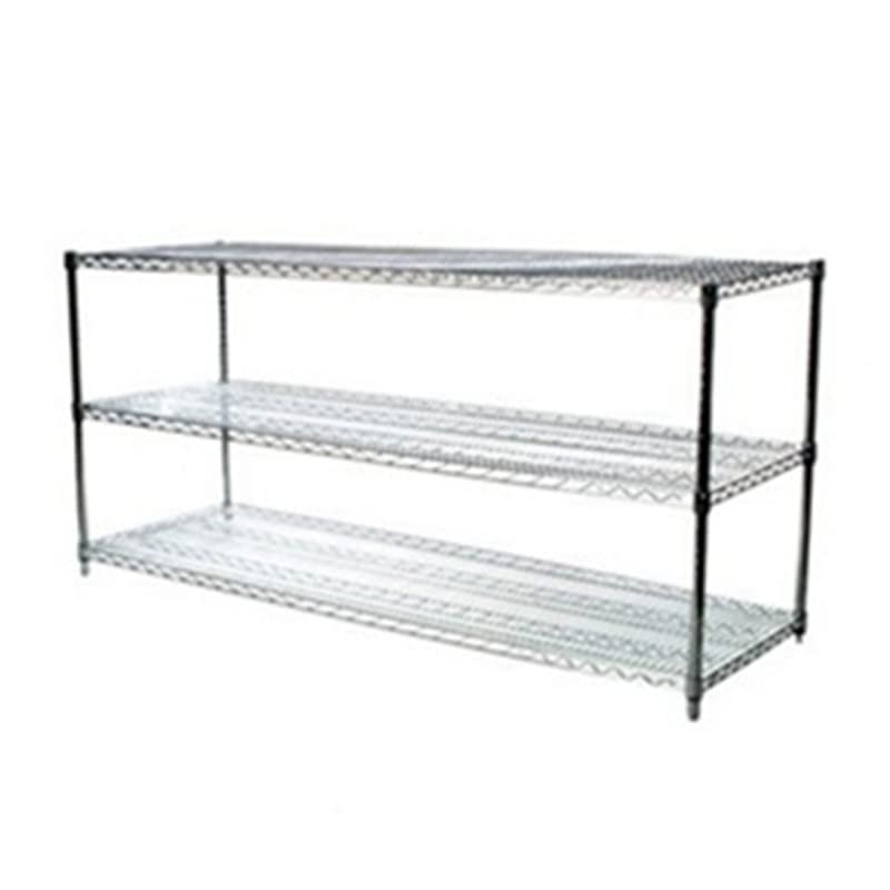 Shelving Inc. 24" d x 60" w Chrome Wire Shelving with 3 Shelves