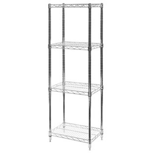 Shelving Inc. 12" d x 18" w x 54" h Chrome Wire Shelving with 4 Shelves