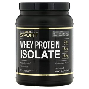 california gold nutrition sport - whey protein isolate, 1 lb, 16 oz (454 g)