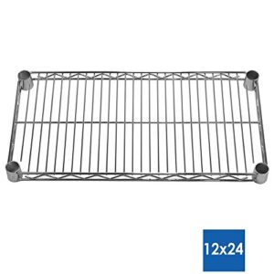 Shelving Inc. 12" d x 24" w x 84" h Chrome Wire Shelving with 5 Shelves