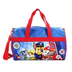 nickelodeon paw patrol polyester duffle bag kids, blue, large