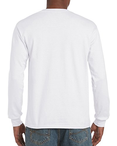 Gildan Men's Ultra Cotton Long Sleeve T-Shirt, Style G2400, Multipack, White (2-Pack), Large