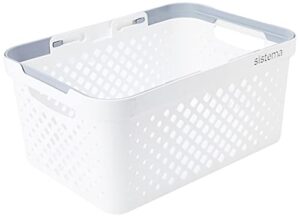 sistema stack 'n' nest basket-18.5 litre, white/grey, 40.8 x 28.8 x 18.9 cm