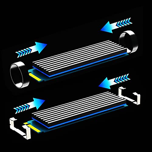 GLOTRENDS M.2 Heatsink with M.2 Thermal Pad for 2280 M.2 PCIe 4.0/3.0 NVMe SSD