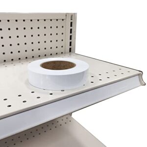 decorative gondola shelving vinyl insert for ticket channel 130 ft. x 1.25 in. - 5 pack, white