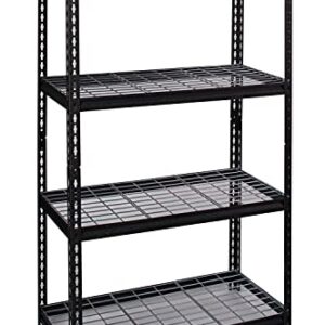 Iron Horse 2300 Deck Wire Shelving Unit, 4 Shelf, 18" X 36" X 60", Black, 18"D x 36"W x 60"H, Black & Zinc