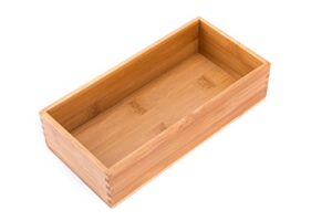 sansnow bamboo office supplies organizer box stationery accessory organizer, bamboo 8"*4"