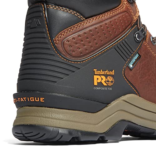 Timberland PRO Men's Hypercharge 6 Inch Composite Safety Toe Waterproof 6 NT WP, Reddish Brown, 11.5