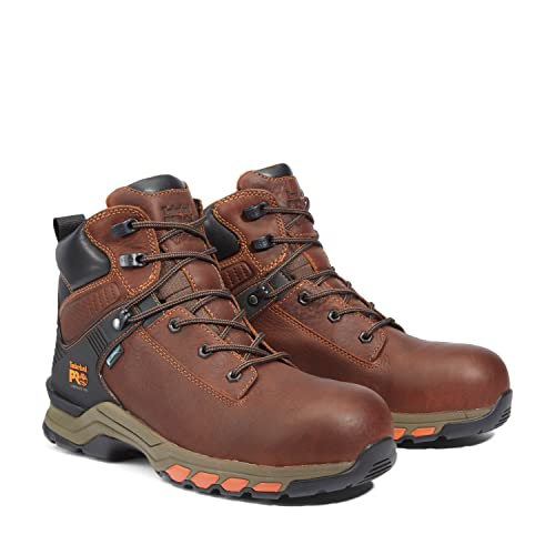 Timberland PRO Men's Hypercharge 6 Inch Composite Safety Toe Waterproof 6 NT WP, Reddish Brown, 11.5