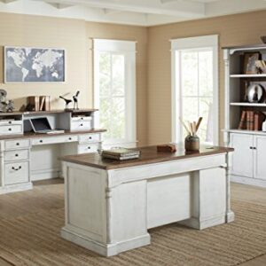 Martin Furniture Durham Double Pedestal Executive Desk, White