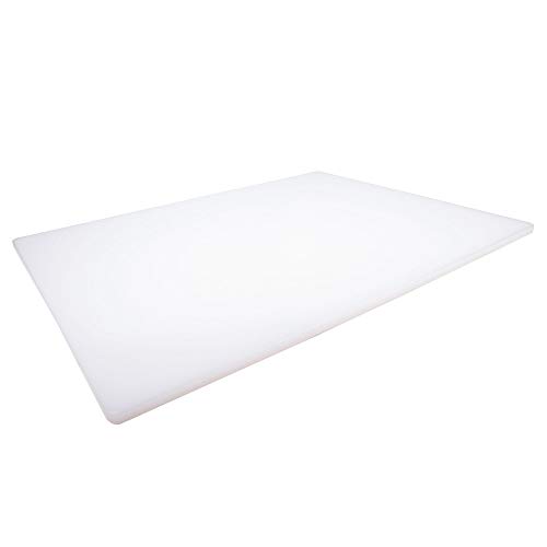 Thirteen Chefs Large Cutting Boards for Kitchen - 24" x 18" x .5" Professional HDPE Plastic Chopping Board for Carving, Dicing, Mashing and More - Commercial Grade & Dishwasher Safe, White