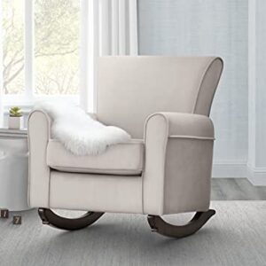 Delta Children Lancaster Rocking Chair Featuring Live Smart Fabric, Linen