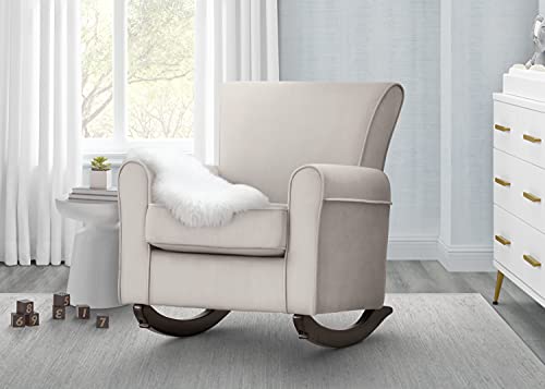 Delta Children Lancaster Rocking Chair Featuring Live Smart Fabric, Linen