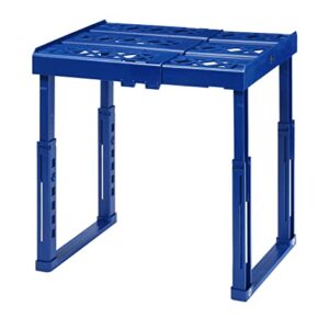 Tools for School Height & Width Adjustable Locker Shelf - Strong ABS Plastic - Width Adjusts from 8"-12.5" & Height Adjusts from 10"-14" - Patented Design - Beware of Cheap IMITATIONS - (Blue)