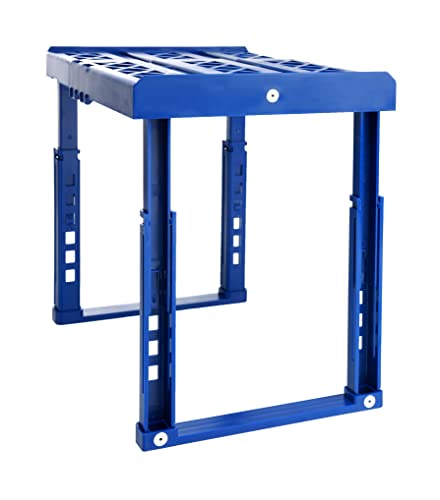 Tools for School Height & Width Adjustable Locker Shelf - Strong ABS Plastic - Width Adjusts from 8"-12.5" & Height Adjusts from 10"-14" - Patented Design - Beware of Cheap IMITATIONS - (Blue)