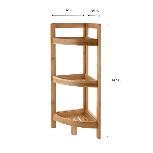 3-tier Corner Bathroom Shelf (9.05 X 9.05 X 24.4")