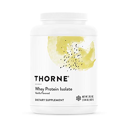 Thorne Whey Protein Isolate - 21 Grams of Easy-to-Digest Whey Protein Powder - NSF Certified for Sport - Vanilla Flavored - 29.5 Ounces - 30 Servings