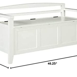 Signature Design by Ashley Charvanna Farmhouse Wood Storage Bench with Lift Top, White