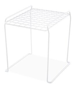 whitmor tall stacking shelf 12.88" white