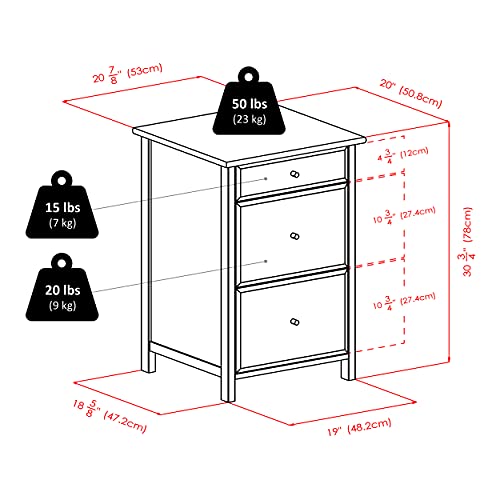 Winsome Delta File Cabinet Black Home Office