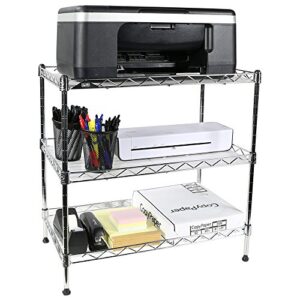 Apollo Hardware Chrome 3-Tier Wire Shelving Unit 20"x12"x20" with Shelf Liner