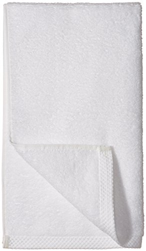 Amazon Basics 100% Cotton Quick-Dry Hand Towel, 8-Pack, White, 28" x 16"