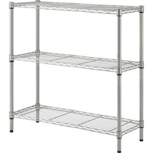 lorell light-duty wire shelving storage rack, 36" x 36" x 14", silver