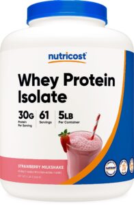 nutricost whey protein isolate (strawberry milkshake) 5lbs