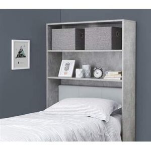 Decorative Shelf - Over Bed Shelving Unit - Marble Gray