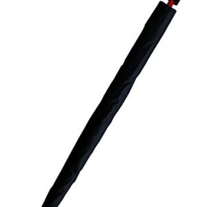 COLLAR AND CUFFS LONDON - 60MPH Windproof EXTRA STRONG - StormFighter Jumbo Umbrella - Striking Red Reinforced Fiberglass Frame - For 1 or 2 Persons - Auto Open - Non Slip Tyre Style Handle - Black