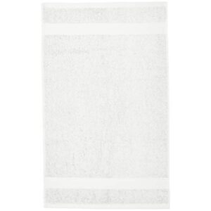 Amazon Basics Fade-Resistant Cotton Hand Towel - 6-Pack, White, 12" L x 7" W