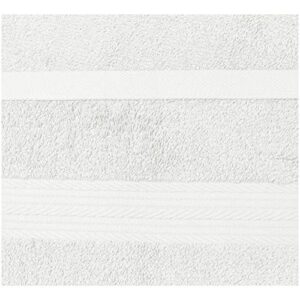 Amazon Basics Fade-Resistant Cotton Hand Towel - 6-Pack, White, 12" L x 7" W