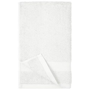 Amazon Basics Fade-Resistant Cotton Hand Towel - 6-Pack, White, 12" L x 7" W