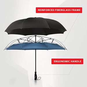 The Original Repel Reverse Umbrella - Windproof Inverted Umbrella w/ 8 Fiberglass Reinforced Ribs - Easy Upside Down Open And Close - Large Umbrella Protects Against Rain, Wind, Snow and Sleet