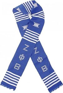 zeta phi beta sorority graduation kente stole sash [blue - 72"l x 4.5"w]