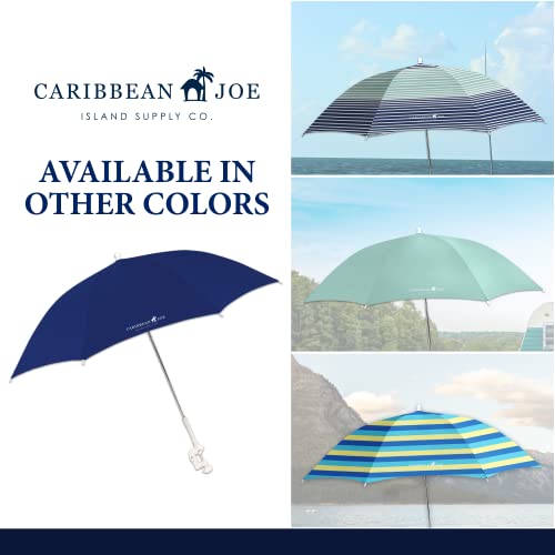 Caribbean Joe Beach Umbrella for Chair, Adjustable and Universal Clamp On Beach Umbrella with UV Protection, 48 Inch Arc, Navy