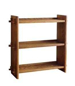 オークヴィレッジ oak village 50014-11 assembly shelf, 3 tiers, brown, width 25.6 x depth 8.1 x height 24.7 inches (65 x 20.5 x 62.8