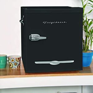 Frigidaire CUREFR176BK 1.6 Cubic-ft Retro Compact Refrigerator, Medium, BLACK